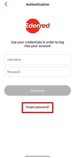 Can't log in to the Edenred app, what should I do?