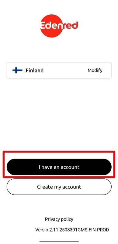 Can't log in to the Edenred app, what should I do?