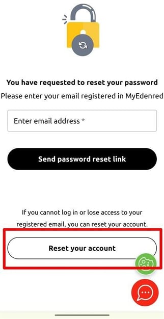 Can't log in to the Edenred app, what should I do?